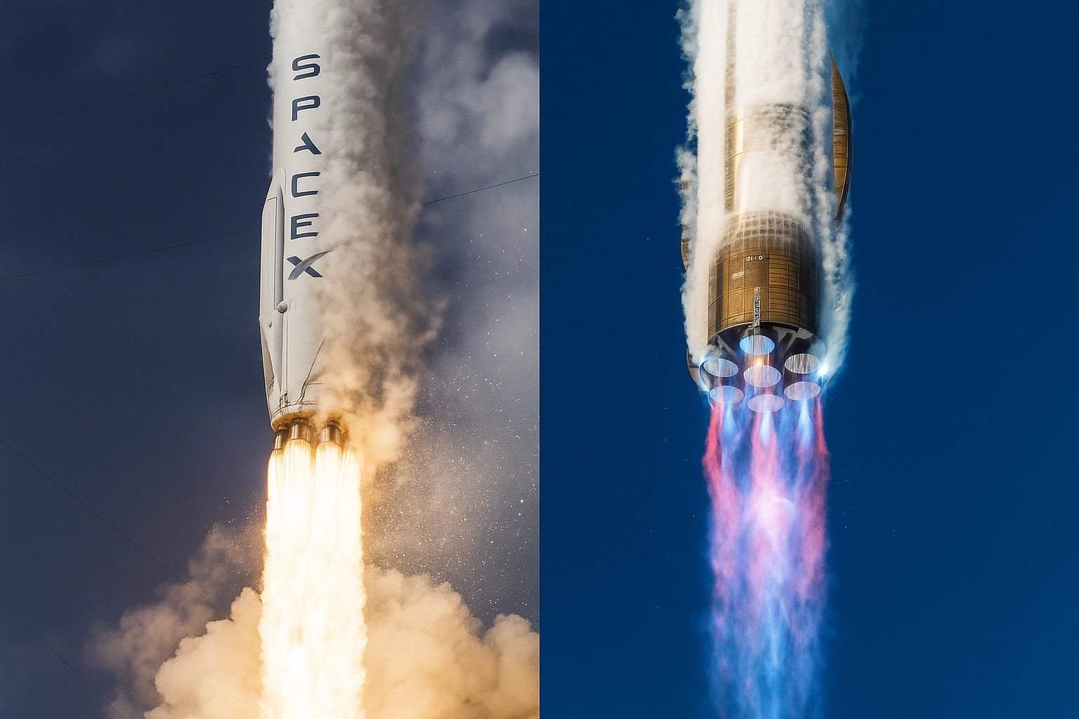 New Glenn vs Falcon 9 : comparaison des fusées de SpaceX et de Blue ...